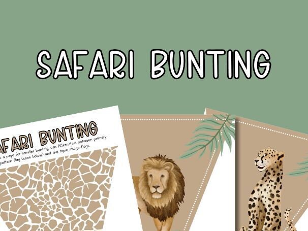 Safari Themed Bunting for Classroom Nursery - Etsy