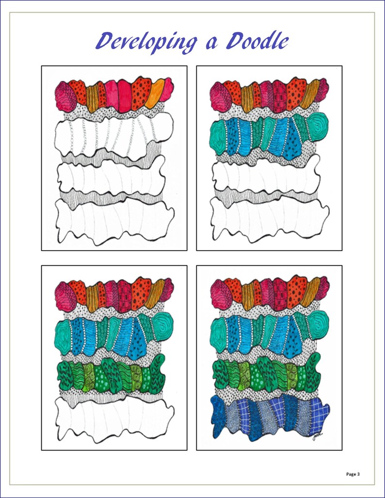 Downloadable Art Doodle Digital Booklet: FREEFORM DOODLING - Etsy