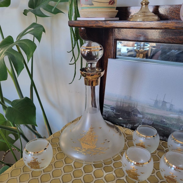 Bohemian Glass Decanter - Etsy