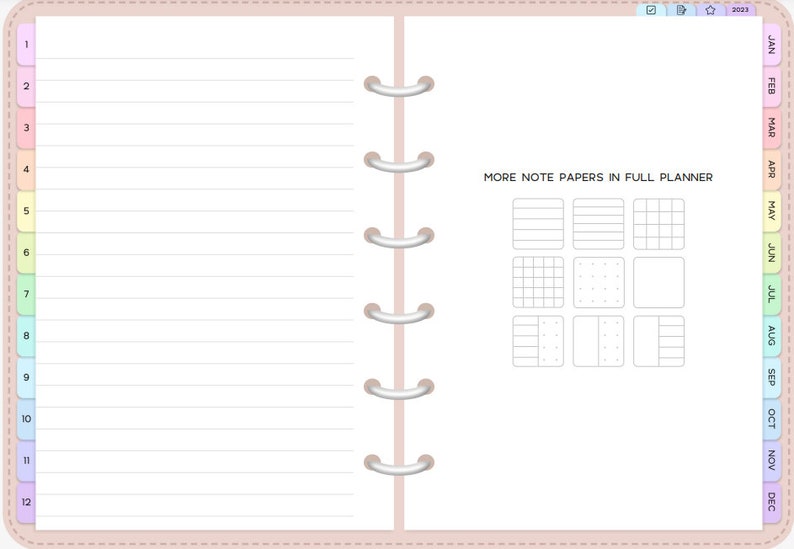 Rainbow Digital Planner - Etsy