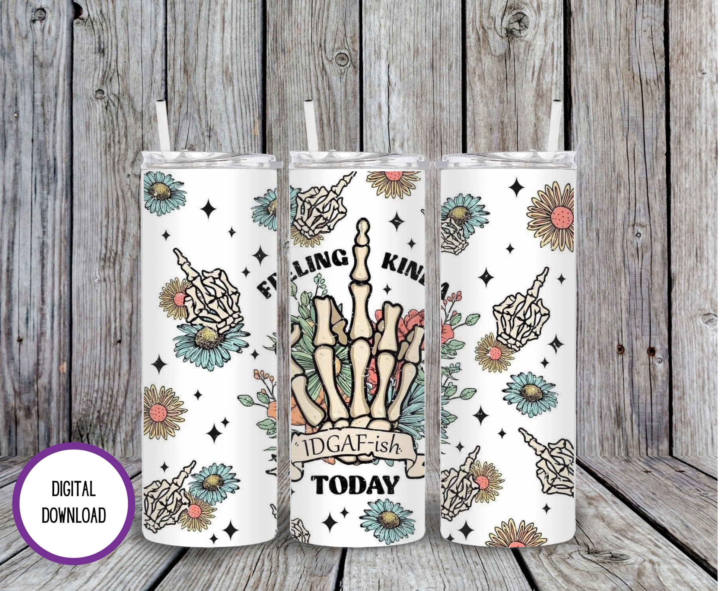 Middle Finger Sublimation Design, 20oz Skinny Tumbler Design, Tumbler ...