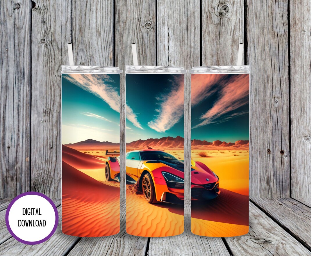 Sports Car Sublimation Design, 20oz Skinny Tumbler Design, Tumbler Wrap ...