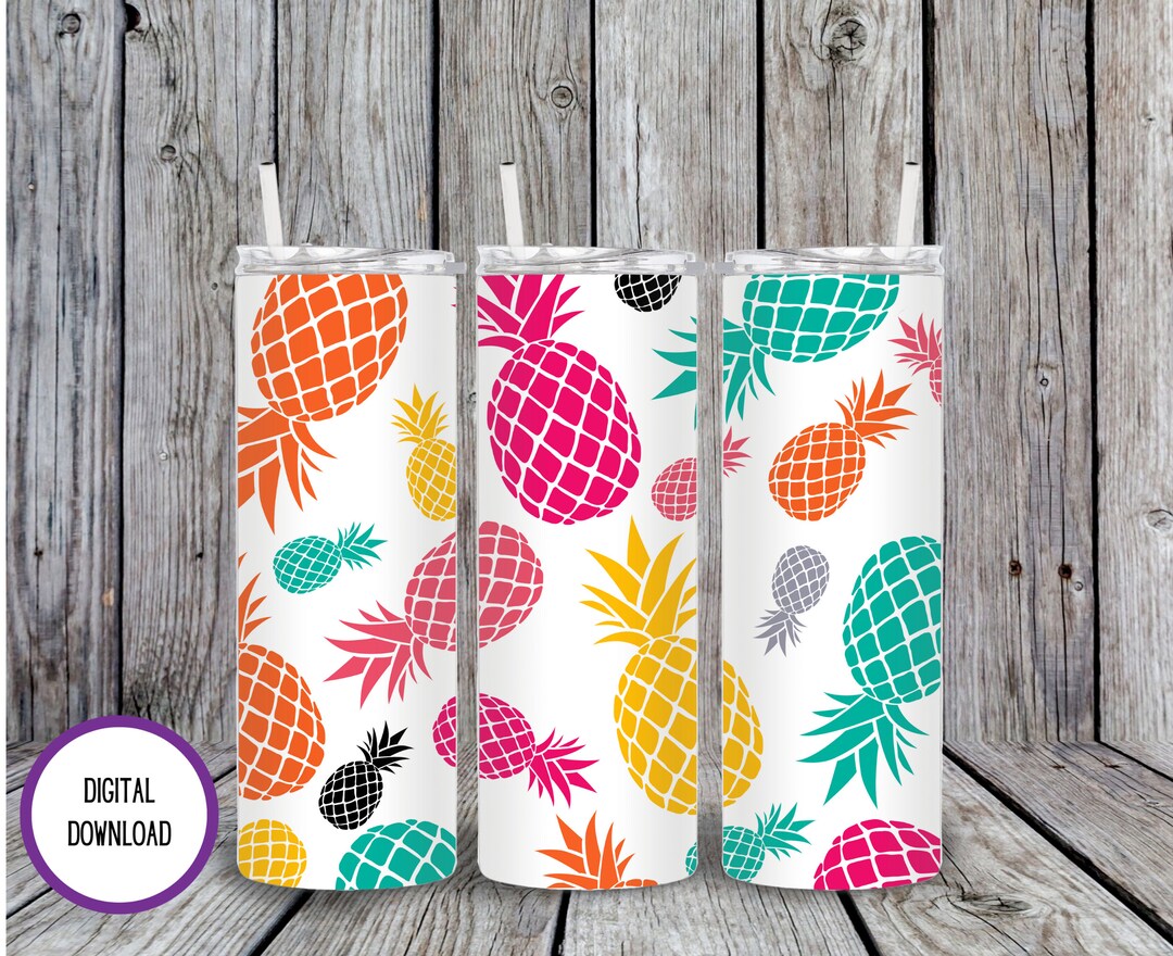 Pineapple Sublimation Design 20oz Skinny Tumbler Design - Etsy
