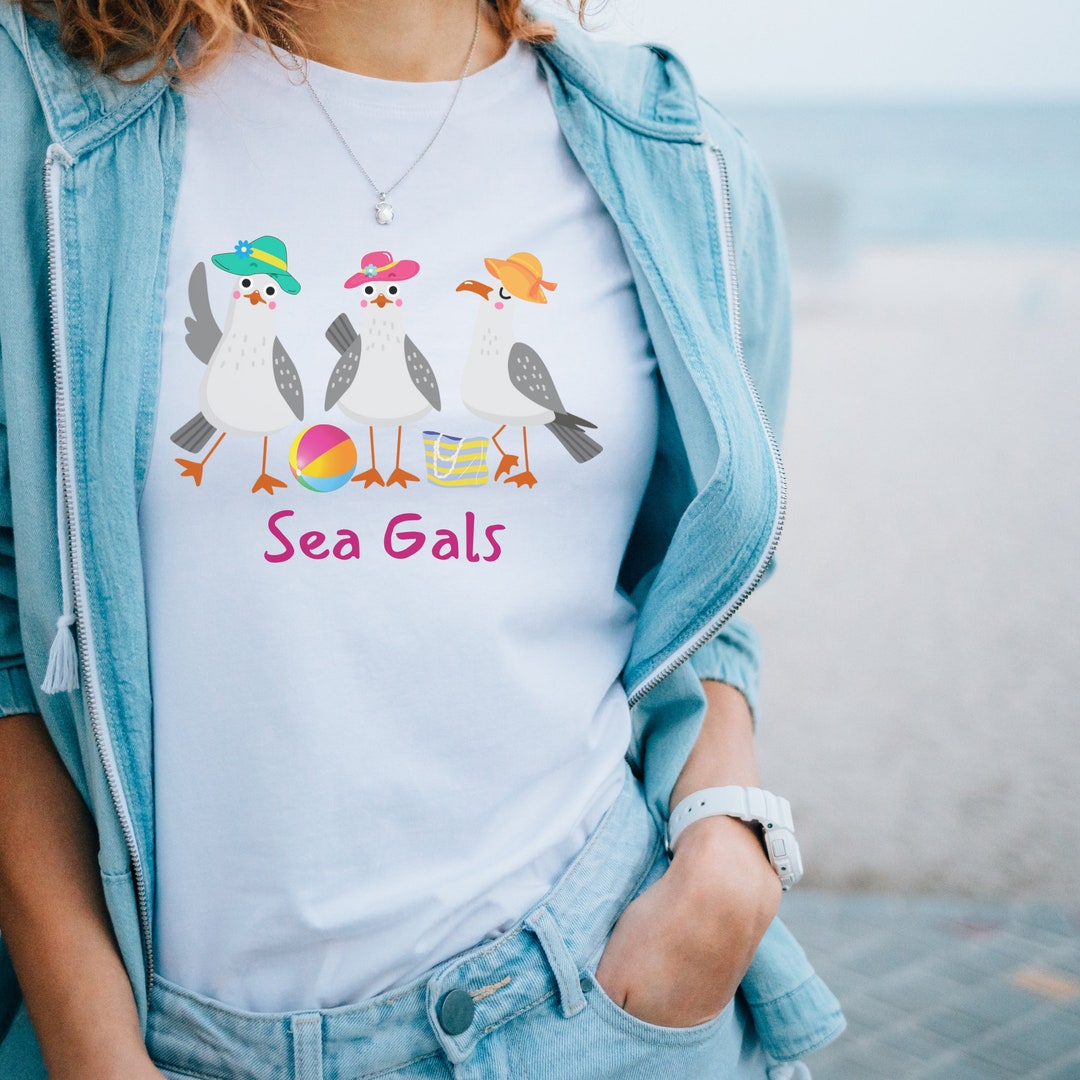 Beach Shirt, Sea Gulls, Sea Gals Shirt, Happy Shirts, Salt Life Tee ...