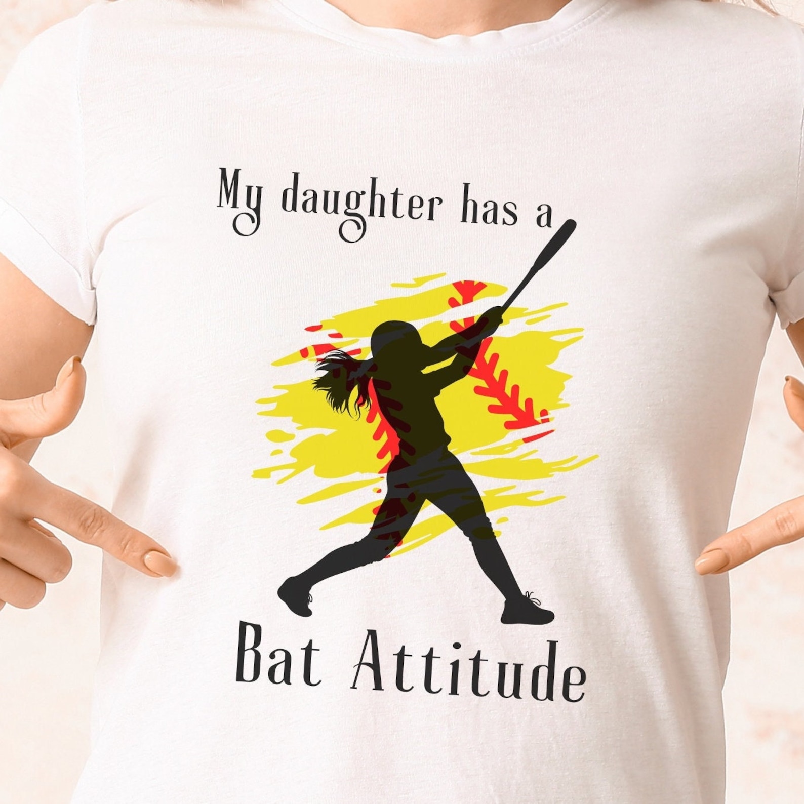 Bat Attitude, Softball Shirt, Fastpitch Tee, My Daughter Has a Bat ...
