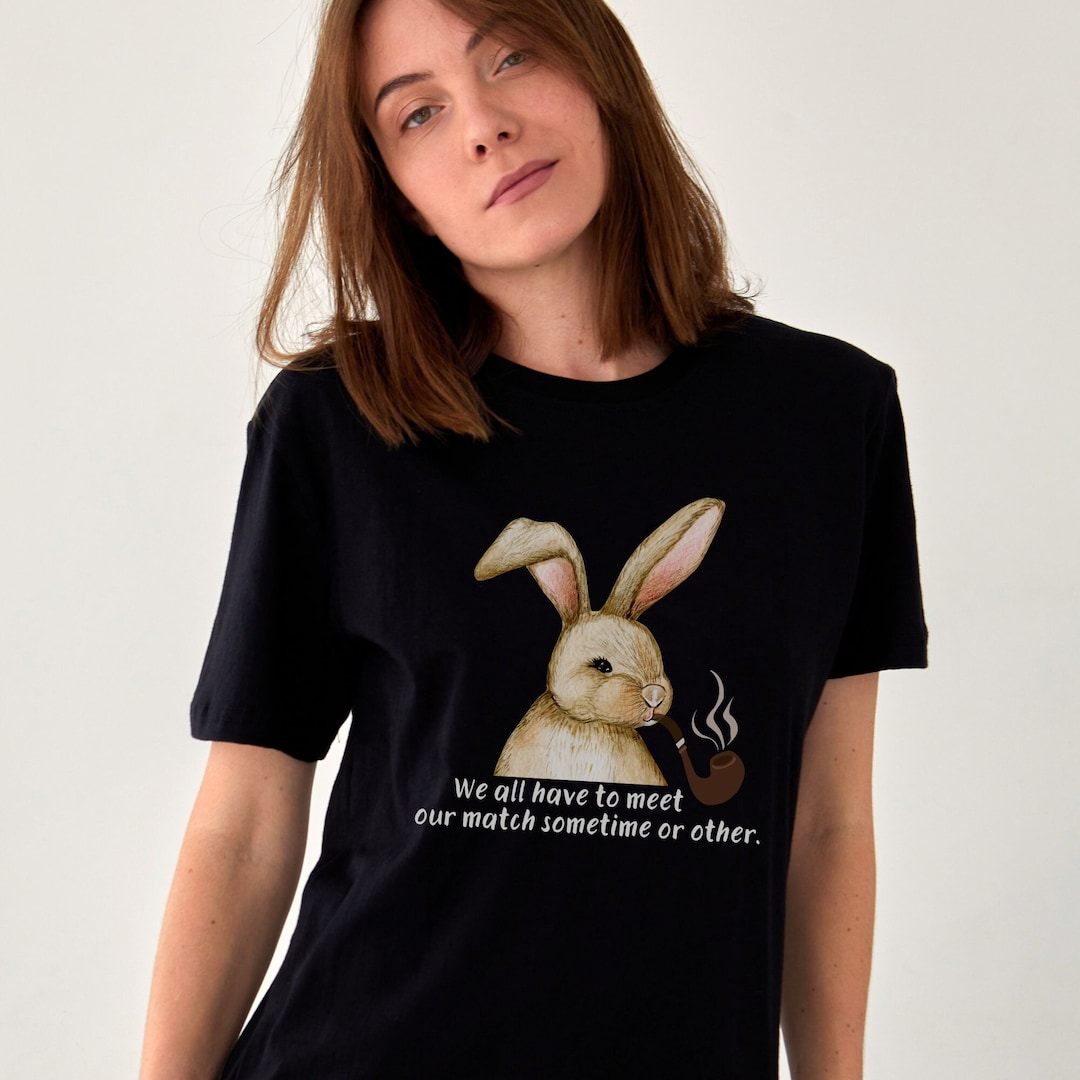 Rabbit Shirt, Watership Down, Rabbit With Pipe Shirt, Defiant Tee, Meet ...