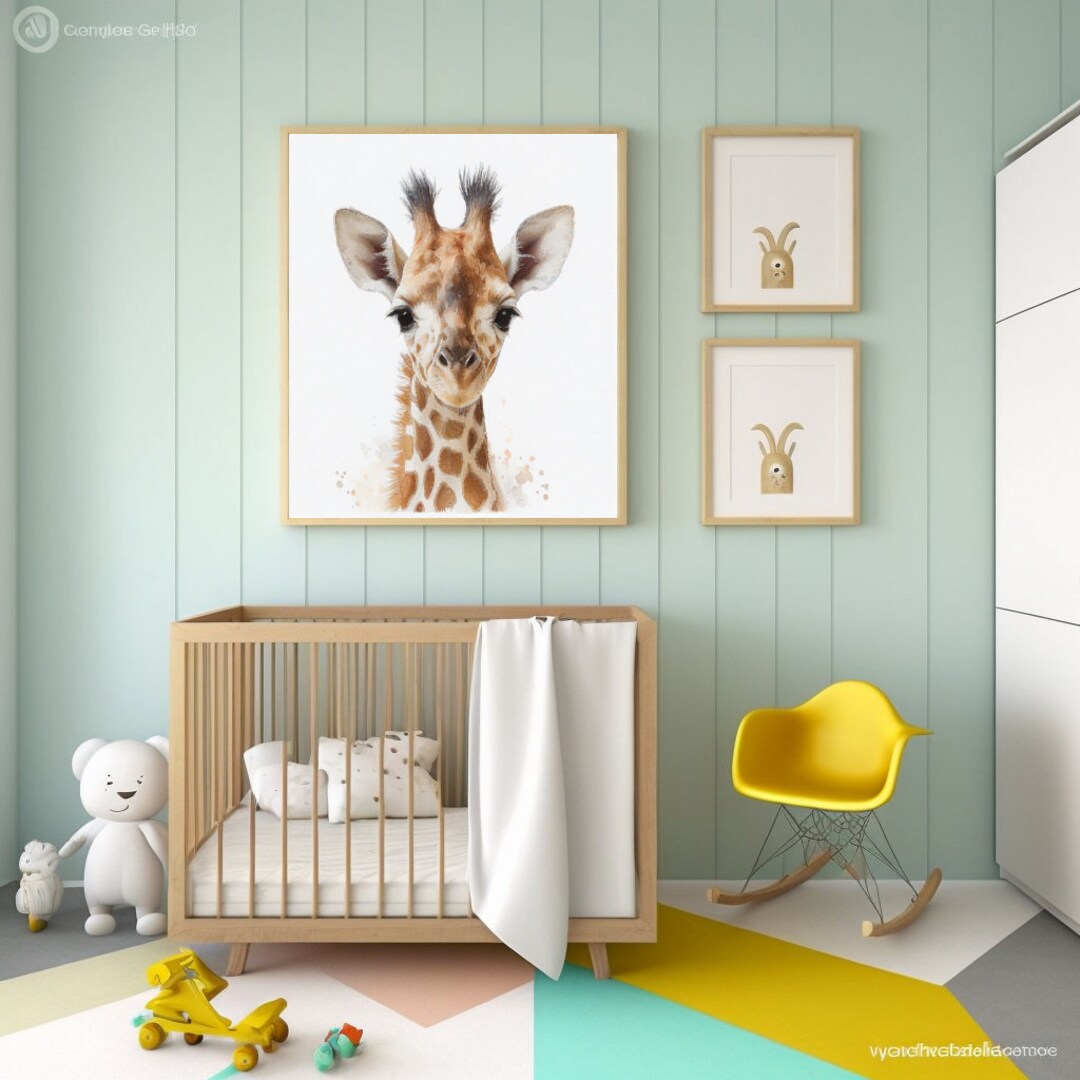 Giraffe Printable Wall Art, Nursery Wall Decor, Watercolor Giraffe ...