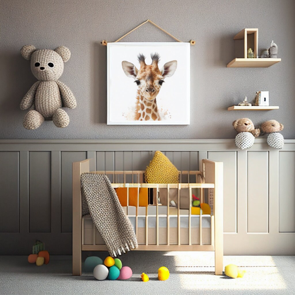 Giraffe Printable Wall Art, Nursery Wall Decor, Watercolor Giraffe ...