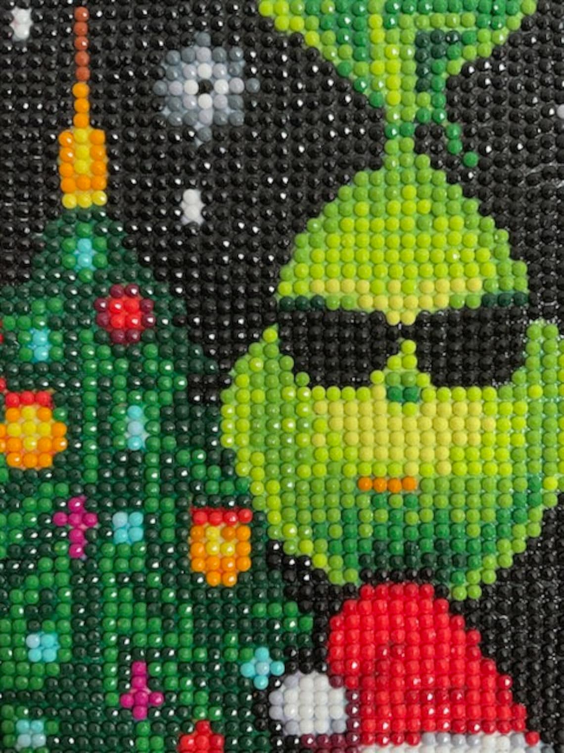 Grinch - Diamond Painting - Framed 12inx16in - Etsy