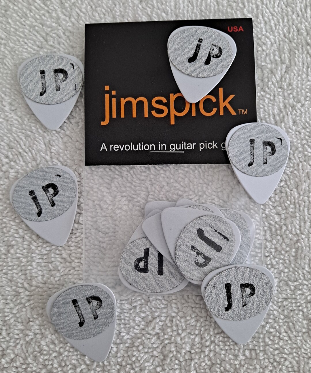 Jimspick Oval White Medium Guitar Grip Picks - Etsy