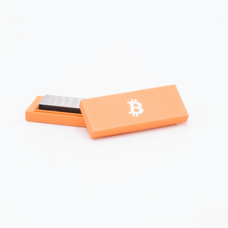 Case With Bitcoin Logo for Ledger Nano S/X, Orange BTC Crypto Wallet ...