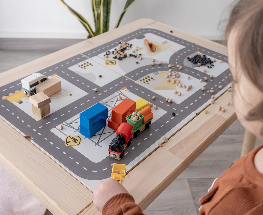 Sticker for Ikea FLISAT Table - Decal City Road Under Construction for ...