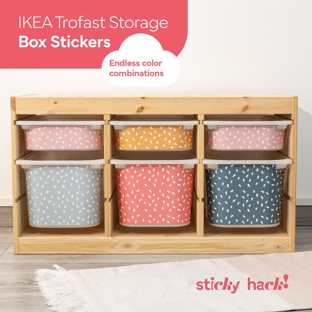 IKEA Trofast Regalsystem Box Stickers | Fun IKEA Hack for Customizing ...