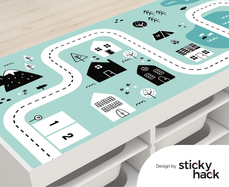IKEA TROFAST STICKER Road Themed for the Playroom Furniture Sticker ...