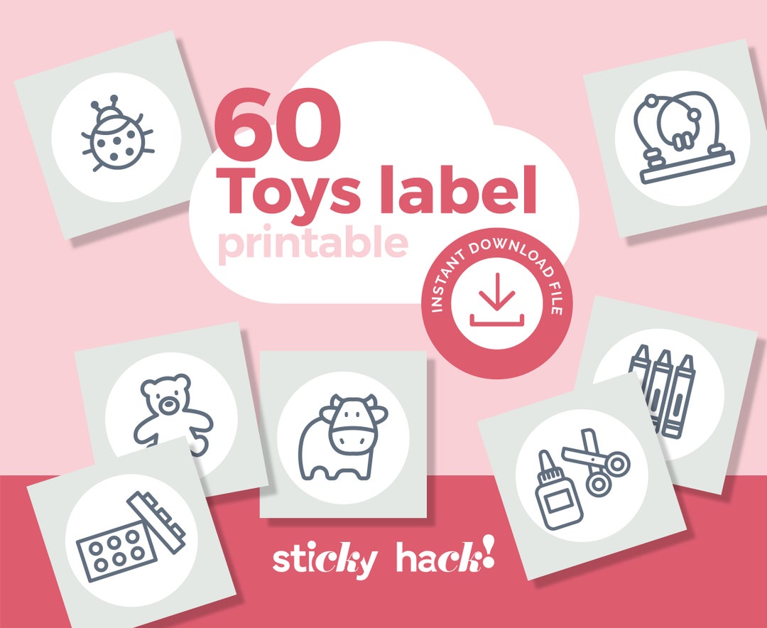 Printable Toy Labels Visual Pictures Download Perfect for - Etsy