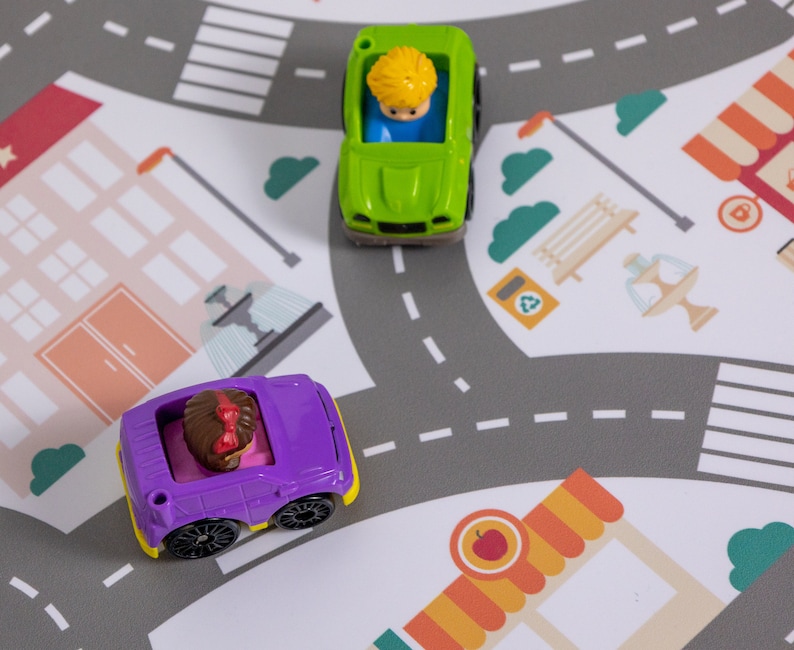 Road Themed Sticker for Ikea KALLAX Furniture Decal for Playroom ...