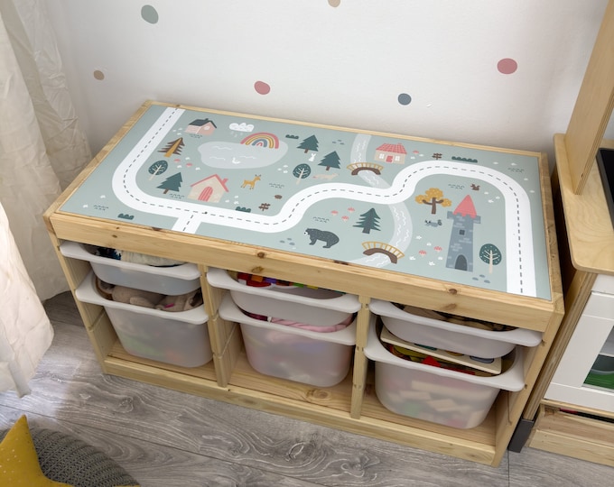 IKEA TROFAST DECAL Enchanted Forest Road Sticker for Playroom Furniture ...