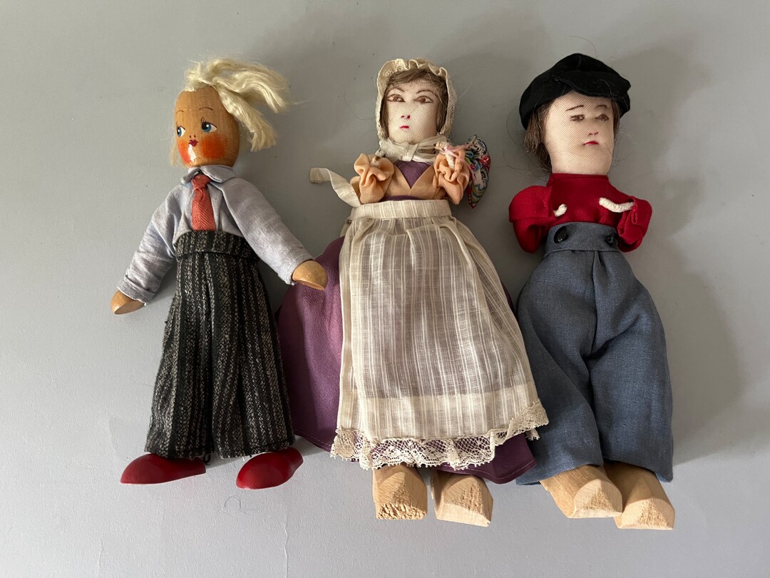 Dutch Couple Dolls and Polish Peg Doll. Vintage. - Etsy