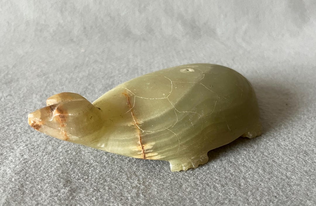 Vintage Hand Carved Stone Turtle - Etsy