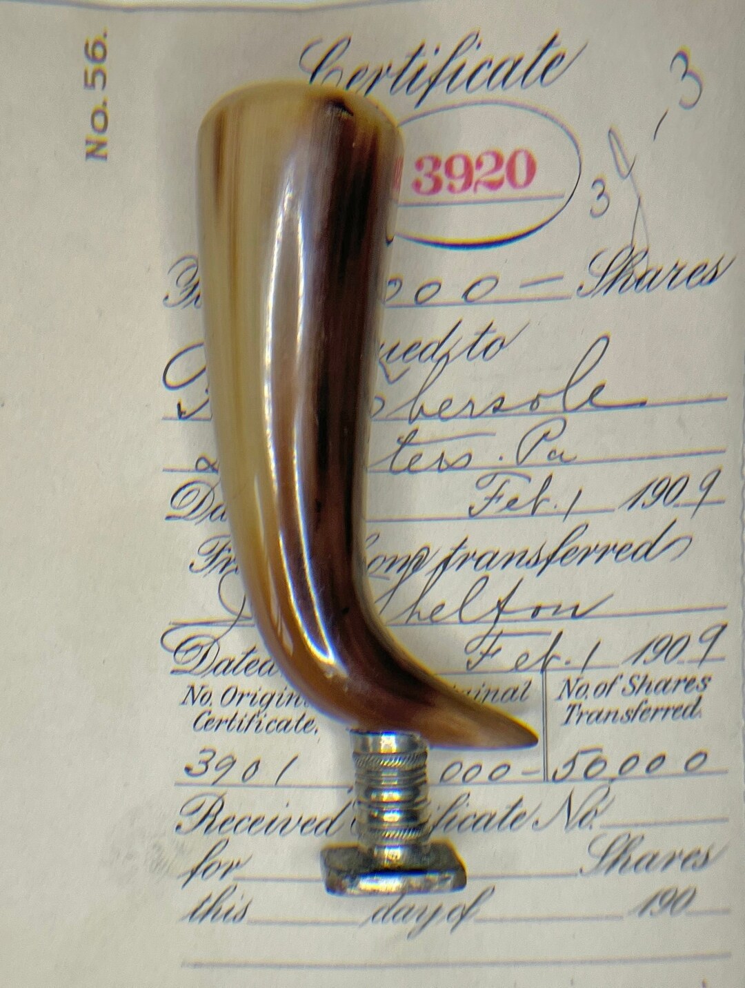 Late 19th C Georgian Horn and Brass Wax Seal Stamp - Etsy