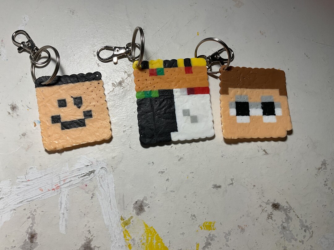 Dream Smp Perler Bead Quackity, George and Ranboo Minecraft Skin Head ...