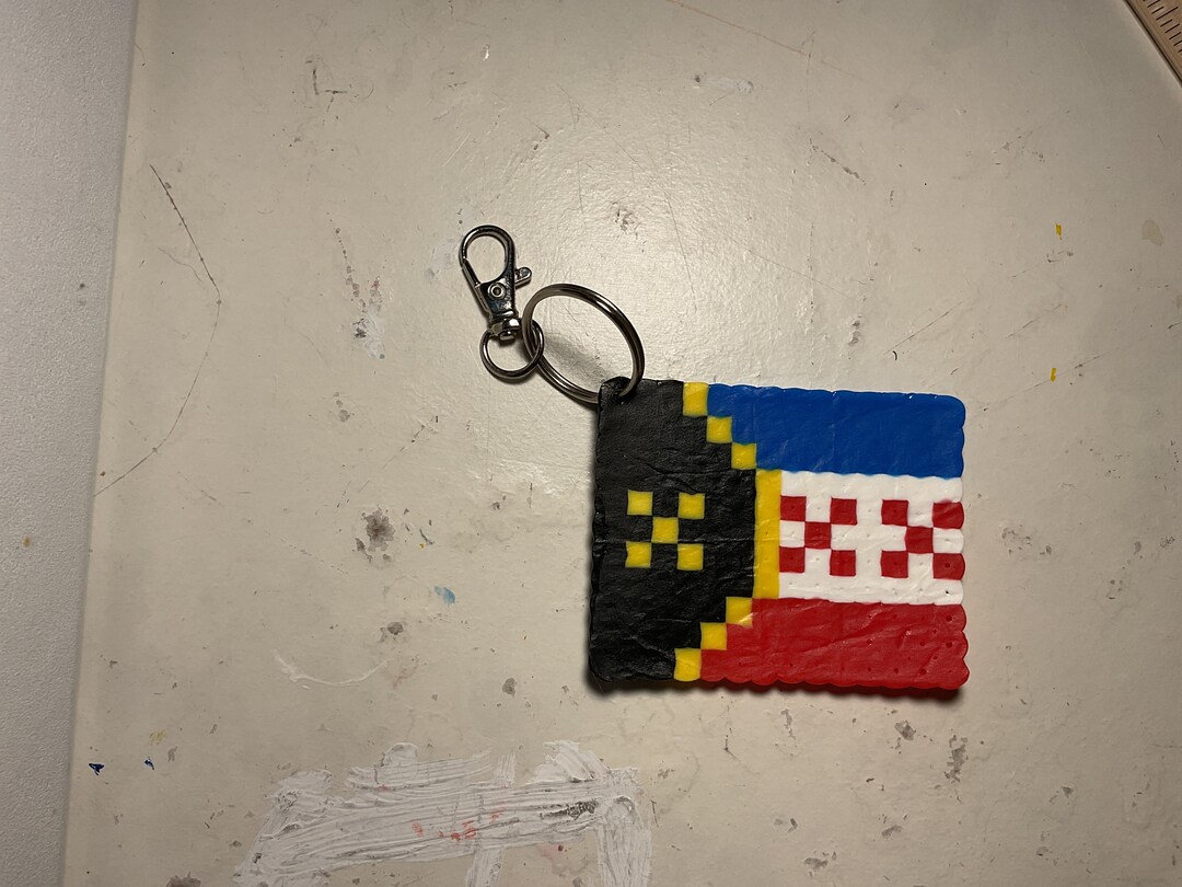 Perler Bead Dream Smp Minecraft Lmanburg Flag Keychain - Etsy