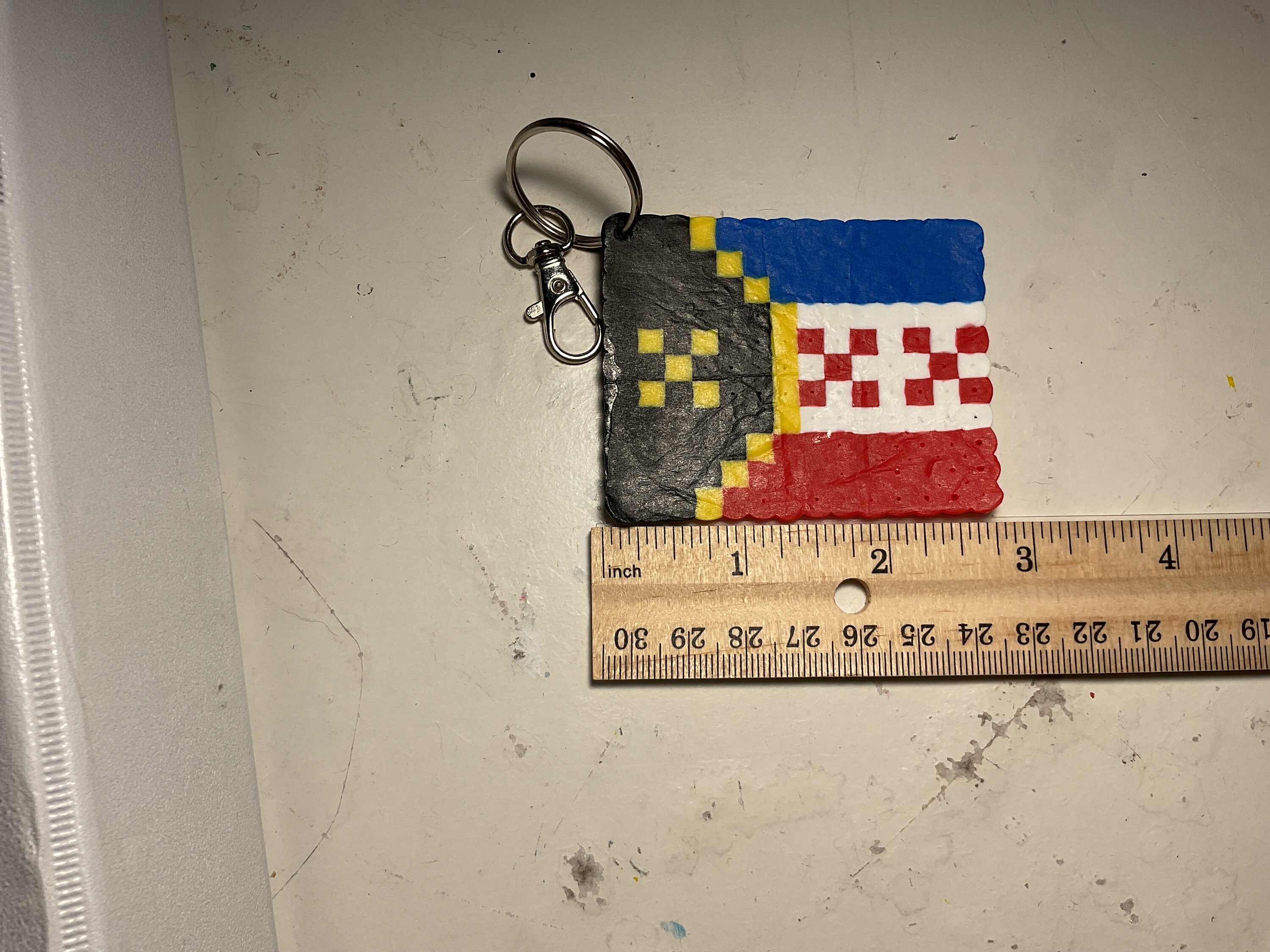 Perler Bead Dream Smp Minecraft Lmanburg Flag Keychain - Etsy
