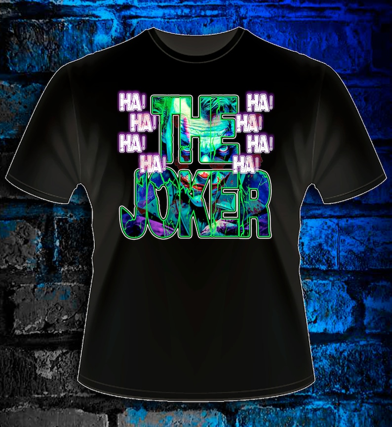 The Joker Letter Art, Black T-shirt Comic Design ,dtf Design , Png ...