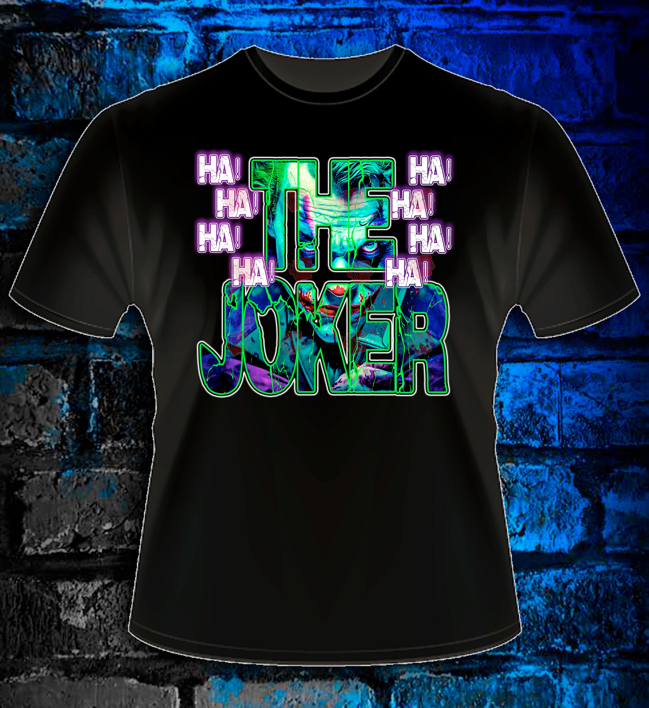 The Joker Letter Art, Black T-shirt Comic Design ,dtf Design , Png ...
