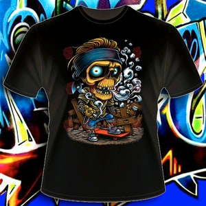 Halftone Skeleton Skateboarding PNG, Sublimation Design (400 DPI) - Etsy