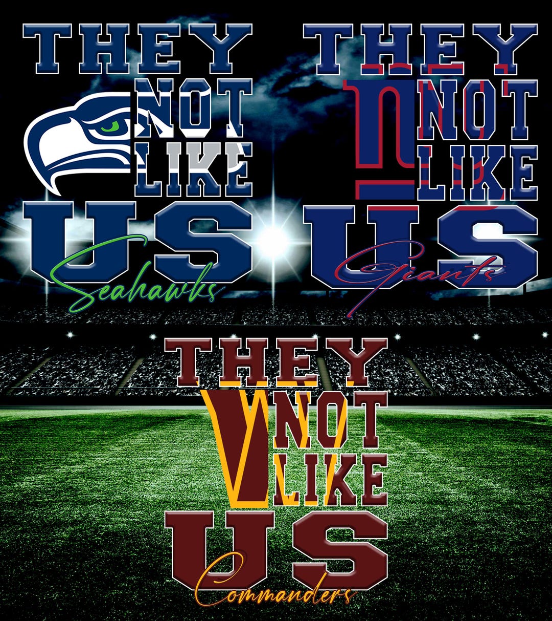 Football Team BUNDLE and Mockups , Not Like Us All Sport Teams Designs ...