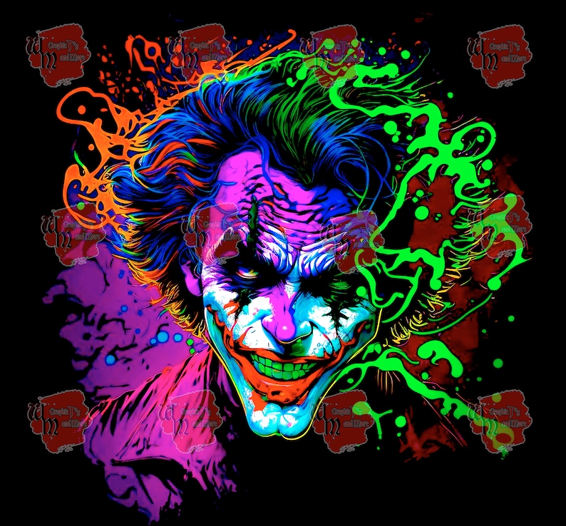 The Joker PNG, Halftone Design , Colorful T-shirt Design ,dtf Design ...