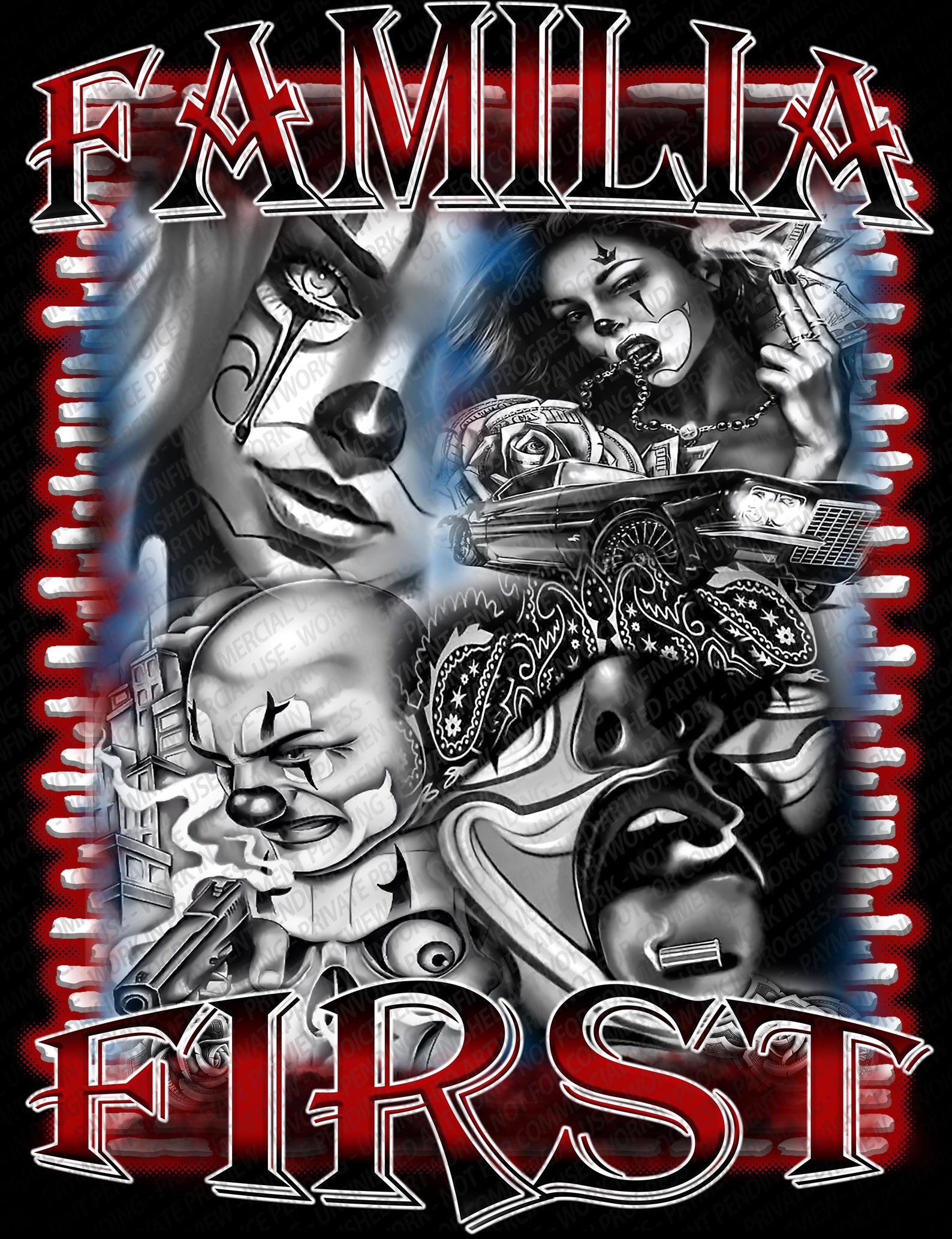Familia First, Chicano Design, Urban Design, Streetwear, Sublimation ...