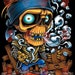Halftone Skeleton Skateboarding PNG, Sublimation Design (400 DPI) - Etsy