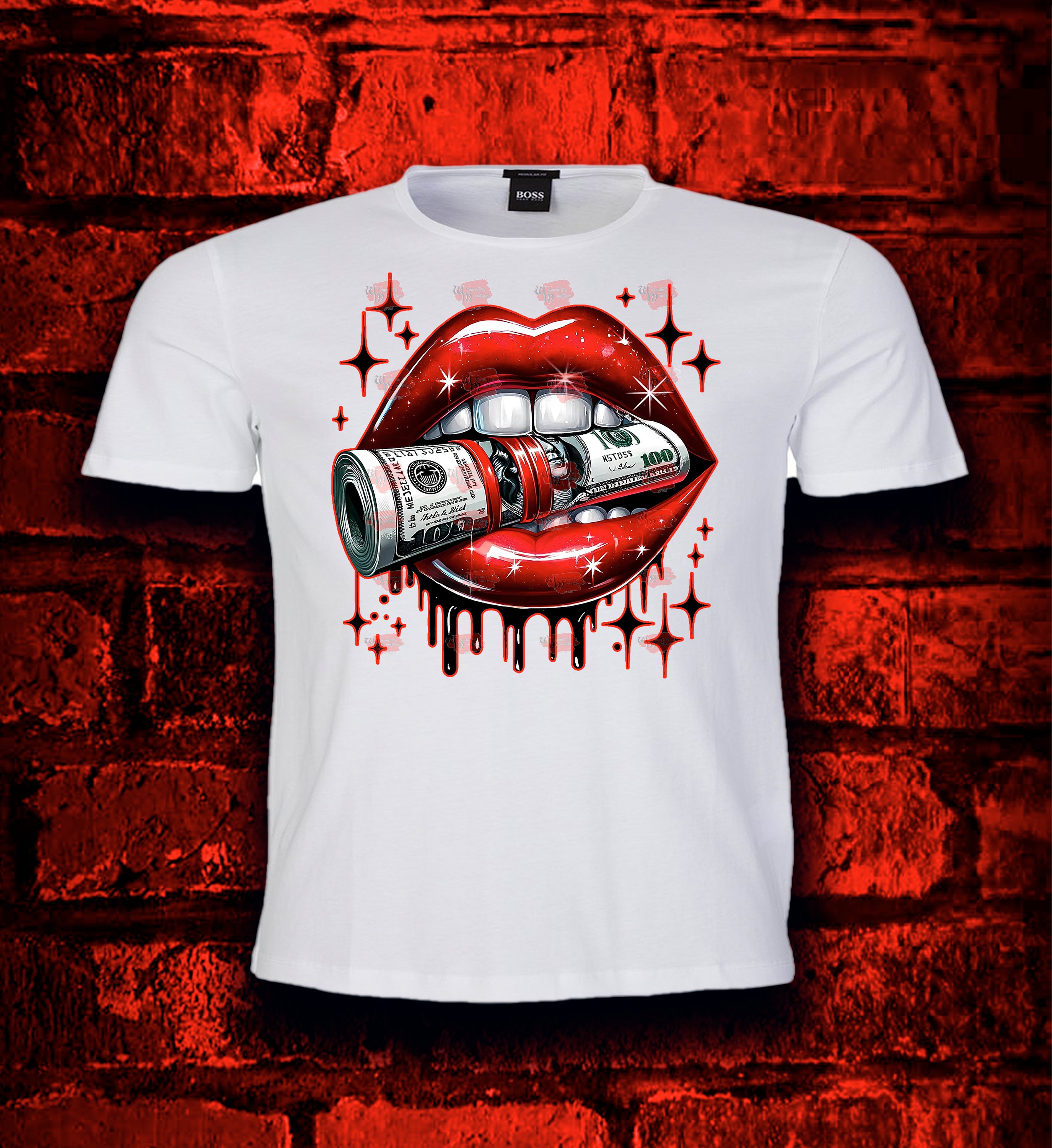 100 Dollar Bill Lips Png Design, Digital Art Lips Png, Money Lips Png ...