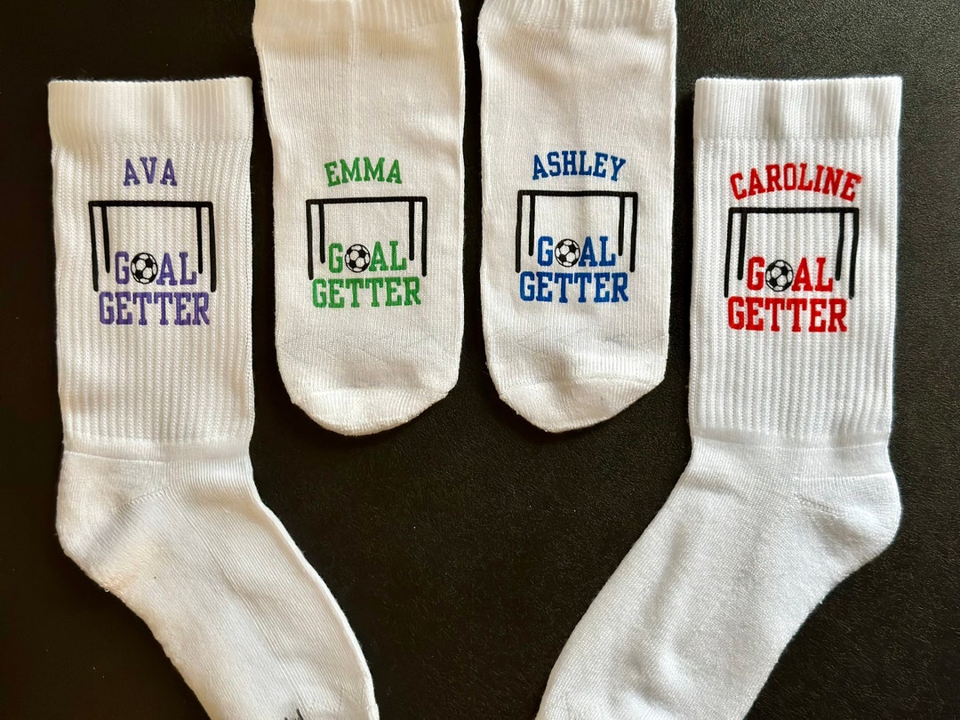 Personalized Soccer Goal Getter Socks - Etsy