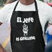 El Jefe is Grilling Apron Fathers Day BBQ Gifts Cholo the Boss Gift for ...
