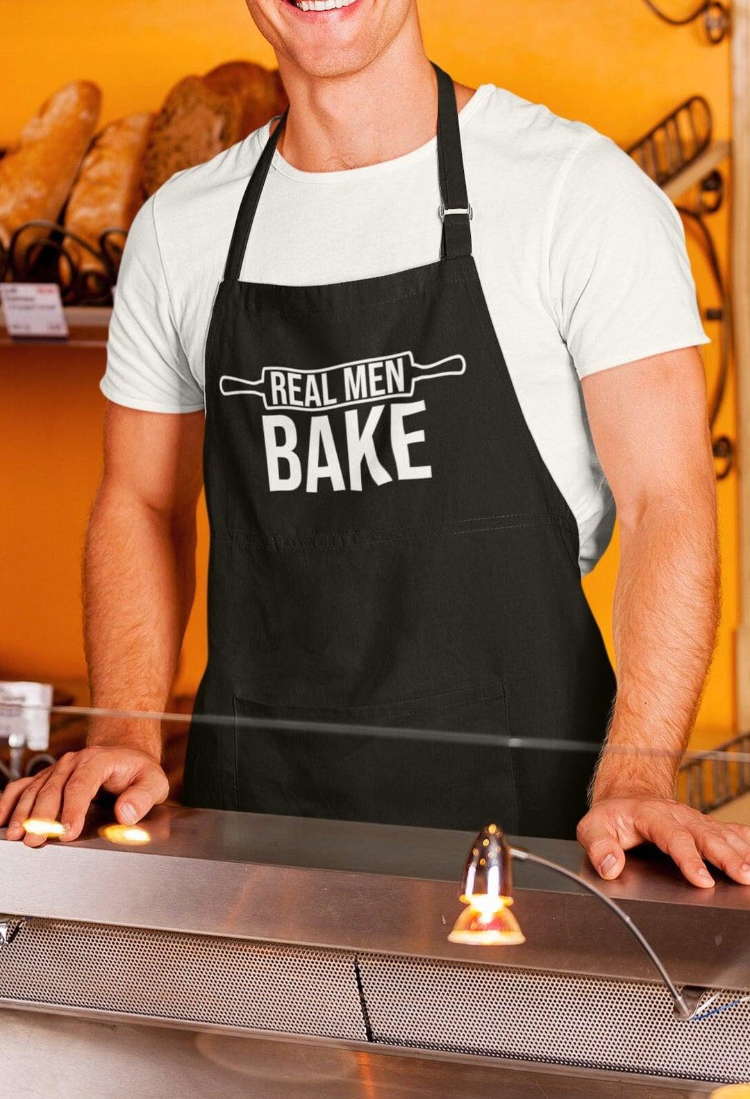 Real Men Bake Apron for Men Baking Husband Gift Guys Gift for Dad ...