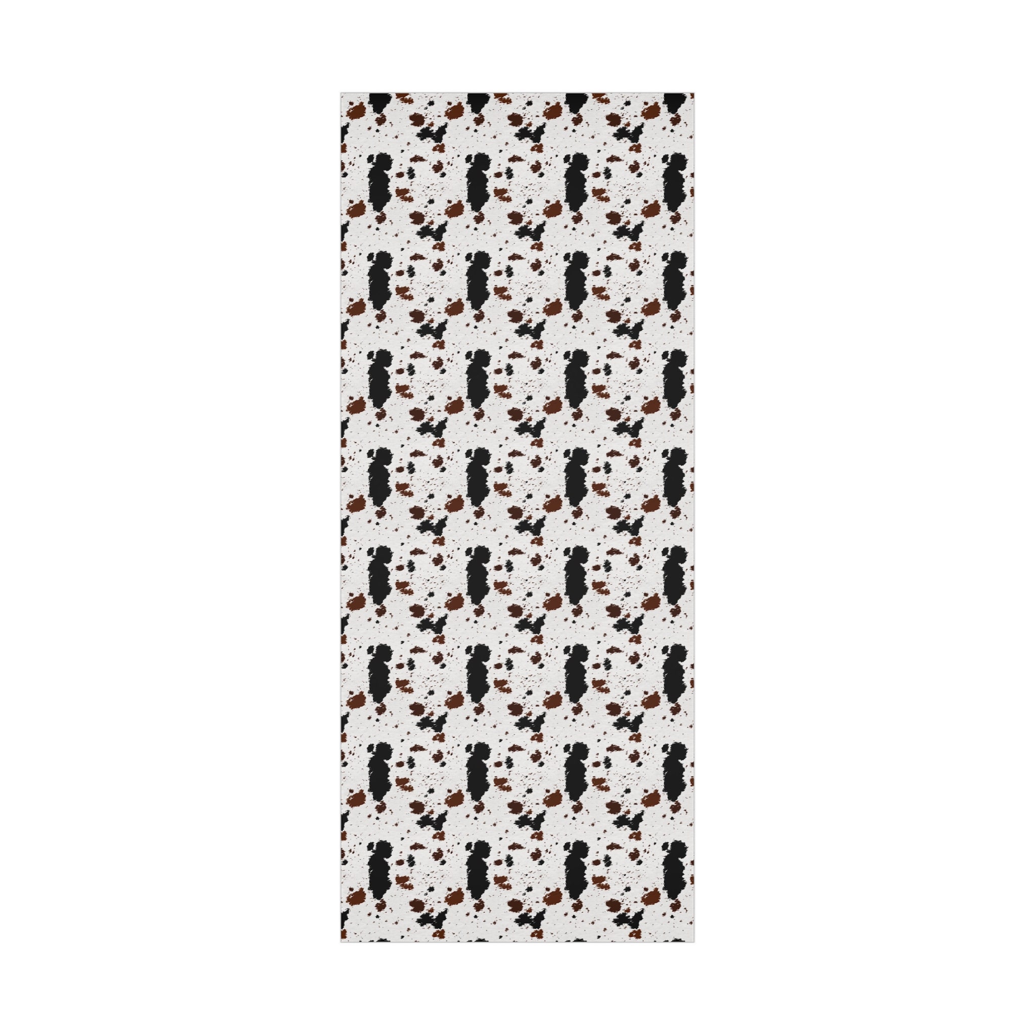 Cowhide Western Wrapping Paper Roll, Cowgirl Gift Wrap Roll Black Brown ...