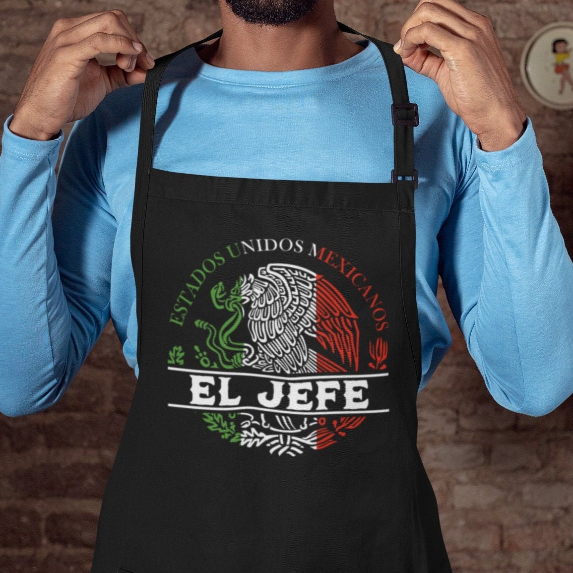 El Jefe is Grilling Apron Fathers Day BBQ Gifts Cholo the Boss Gift for ...