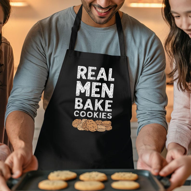 Real Men Bake Cookies Apron for Men Baking Husband Gift Guys Gift for ...