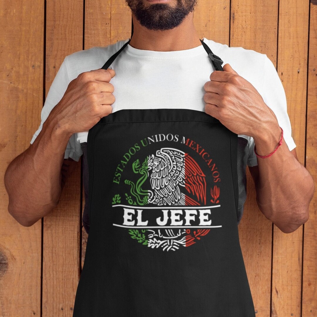 El Jefe is Grilling Apron Fathers Day BBQ Gifts Cholo the Boss Gift for ...