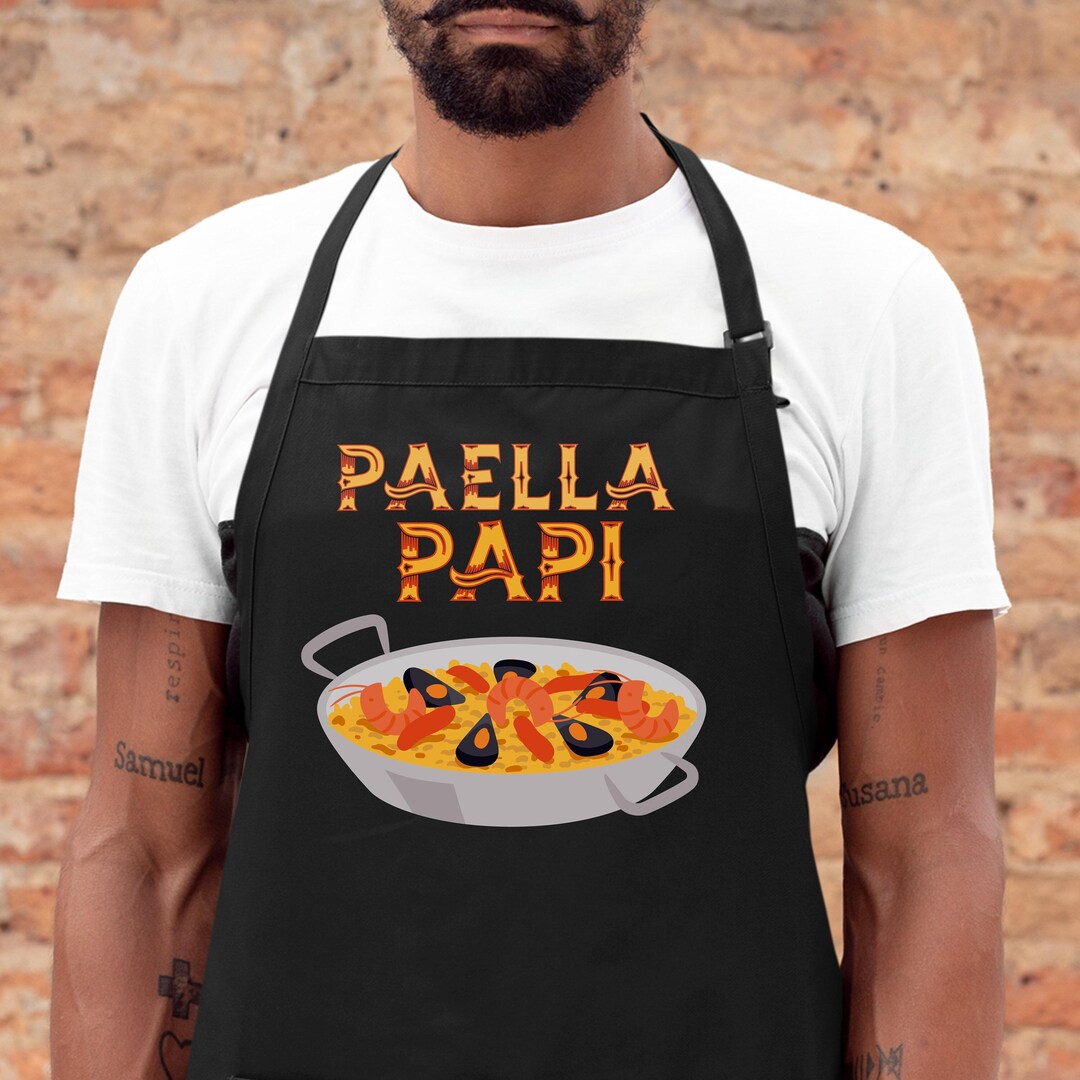 Paella Apron Spanish Food Lover Chef Gift for Dad Spain Fathers Day ...
