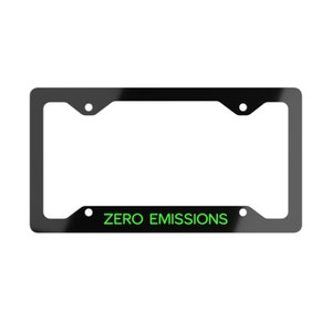 EV License Plate Frame Metal 100% Electric Vehicle Electric Car License ...