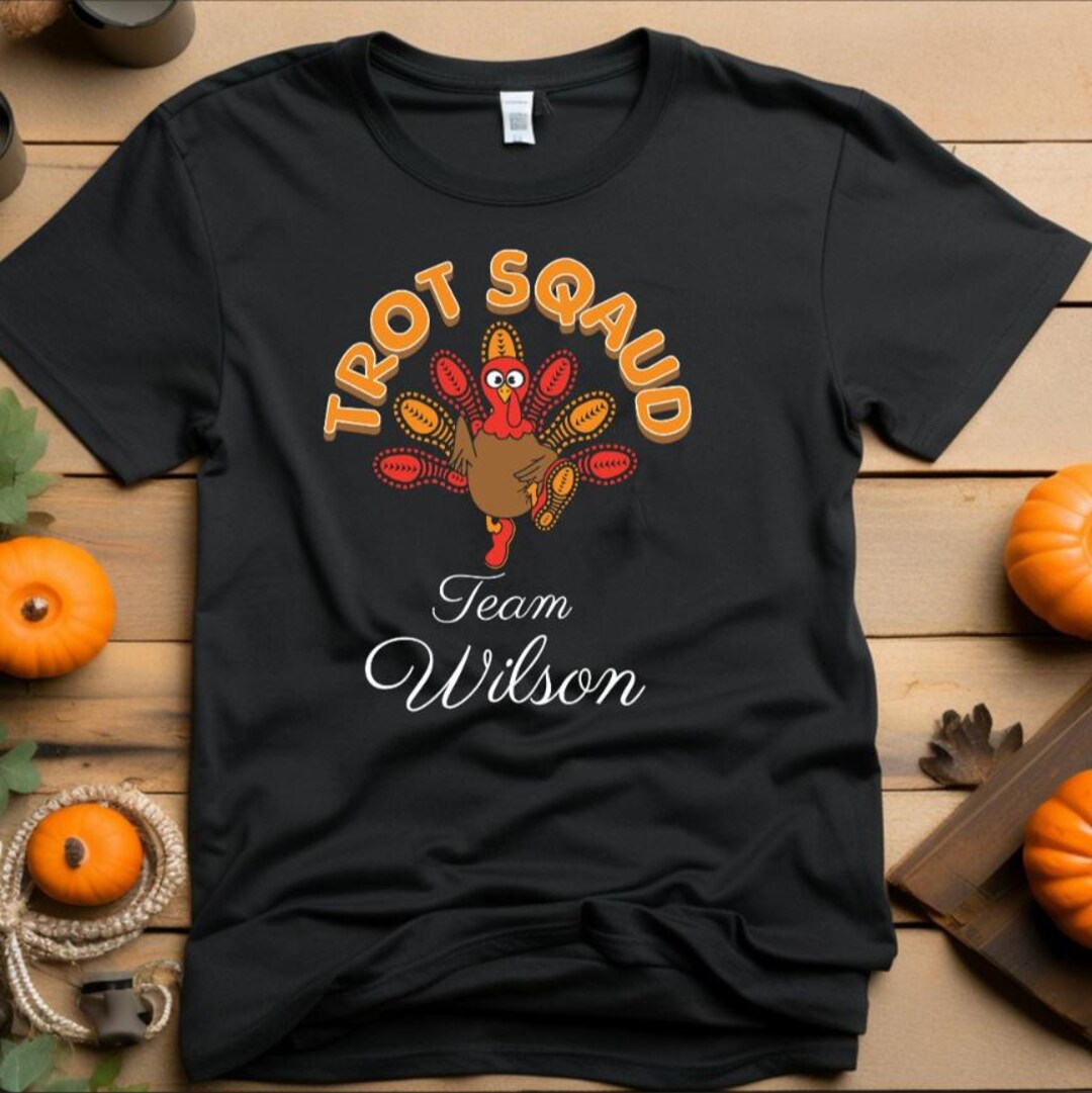 Custom Trot Squad Running Shirt Turkey Run 100% Polyester Moisture ...