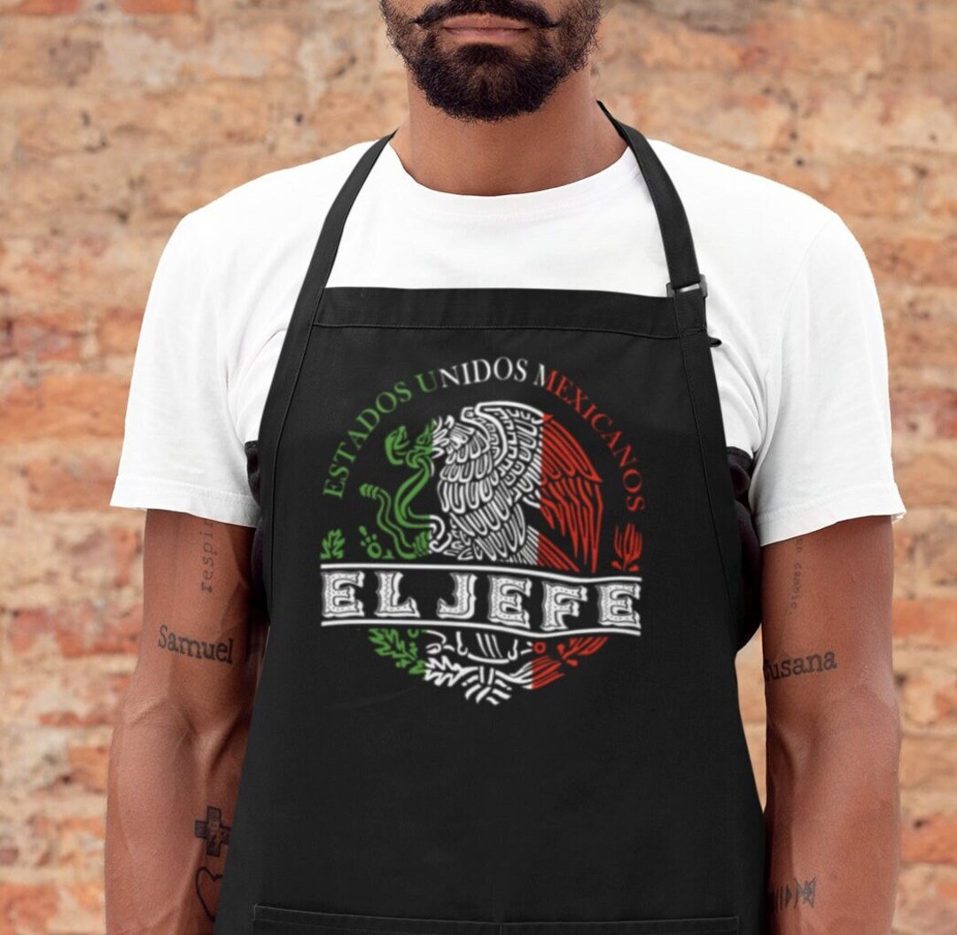 El Jefe Grilling Mexican Apron Fathers Day BBQ Gifts Cholo the Boss ...