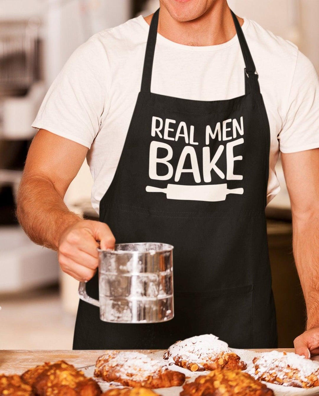 Real Men Bake Apron for Men Baking Husband Gift Guys Gift for Dad ...
