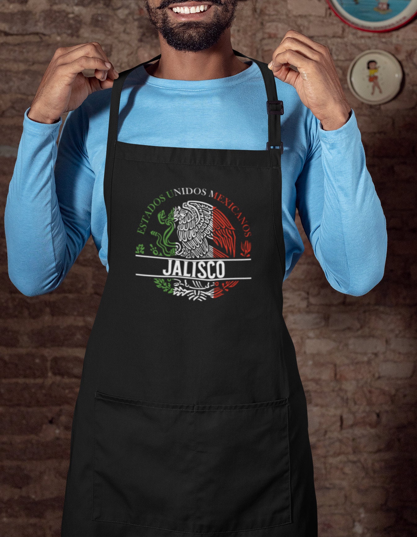 Jalisco Mexican Grilling Apron Fathers Day BBQ Gifts Cholo the Boss ...