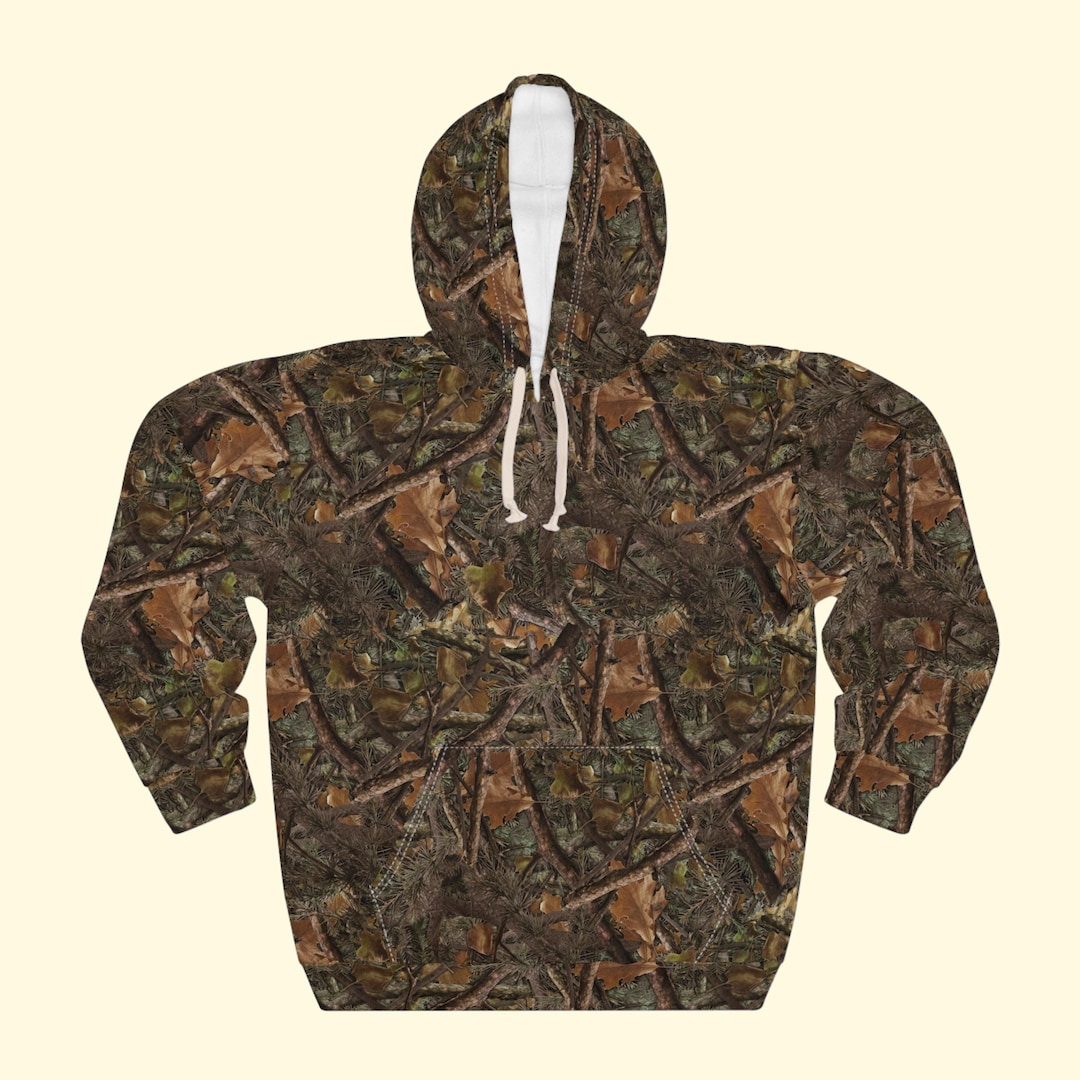 Camo Hunting Hoodie, Forest Green Camouflage Sweatshirt Unisex, Outdoor ...