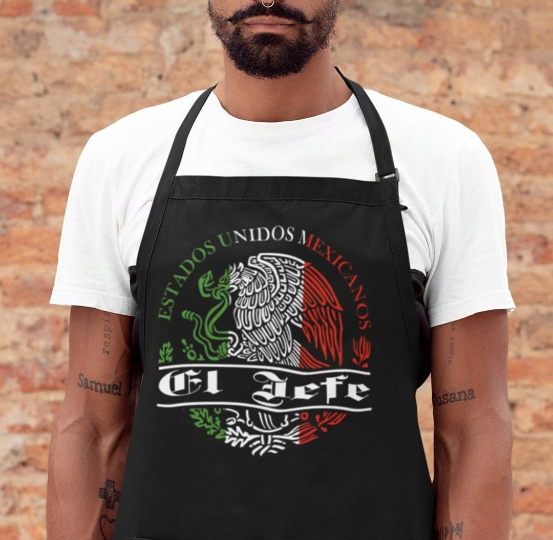 El Jefe Grilling Mexican Apron Fathers Day BBQ Gifts Cholo the Boss ...